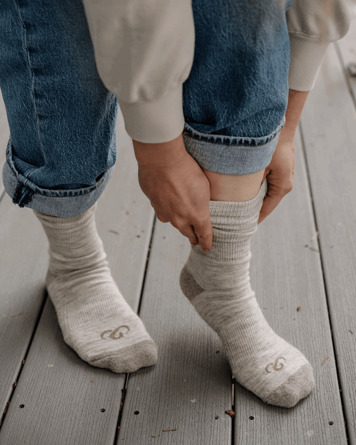 Caprine | Mohair socks and throws from our Idaho ranch to your home.